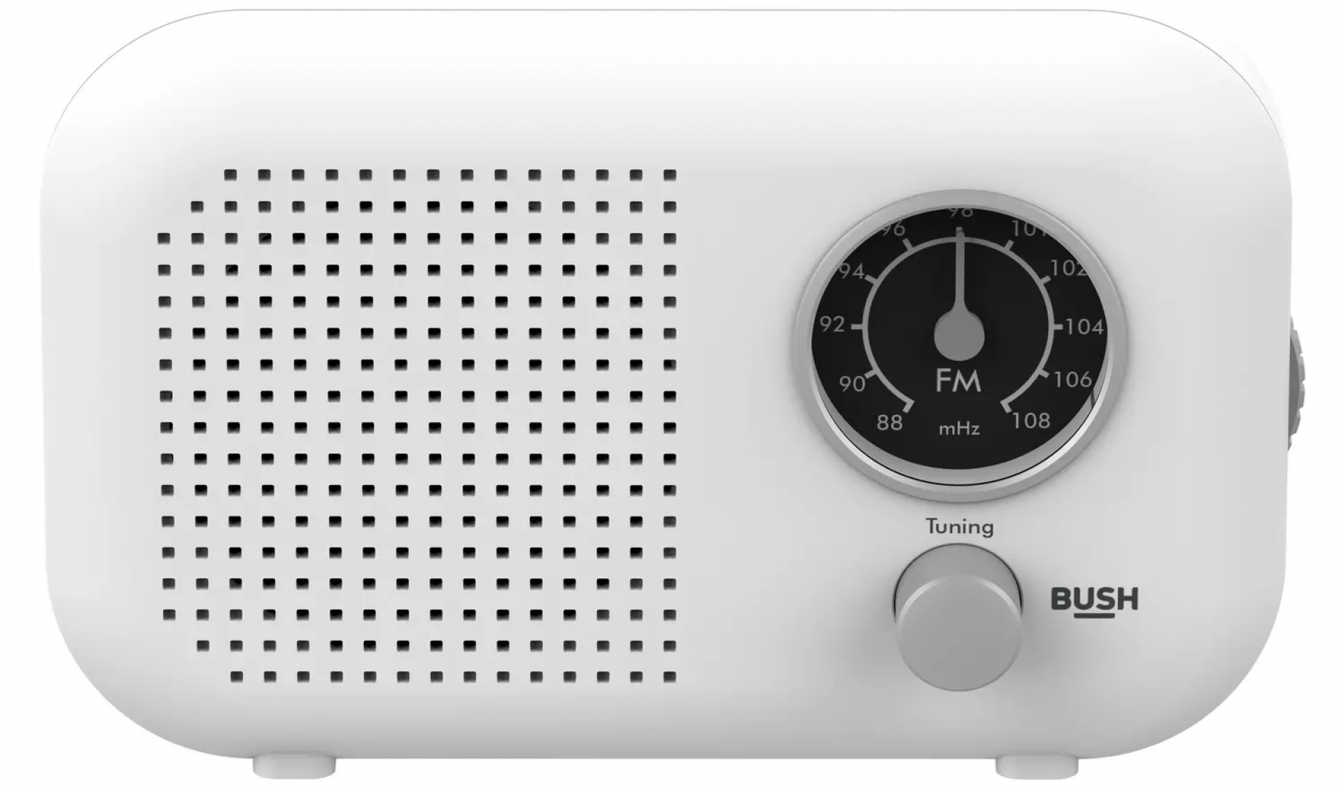 Przenośne radio FM Bush - białe 7446 - - RTV - Sklep